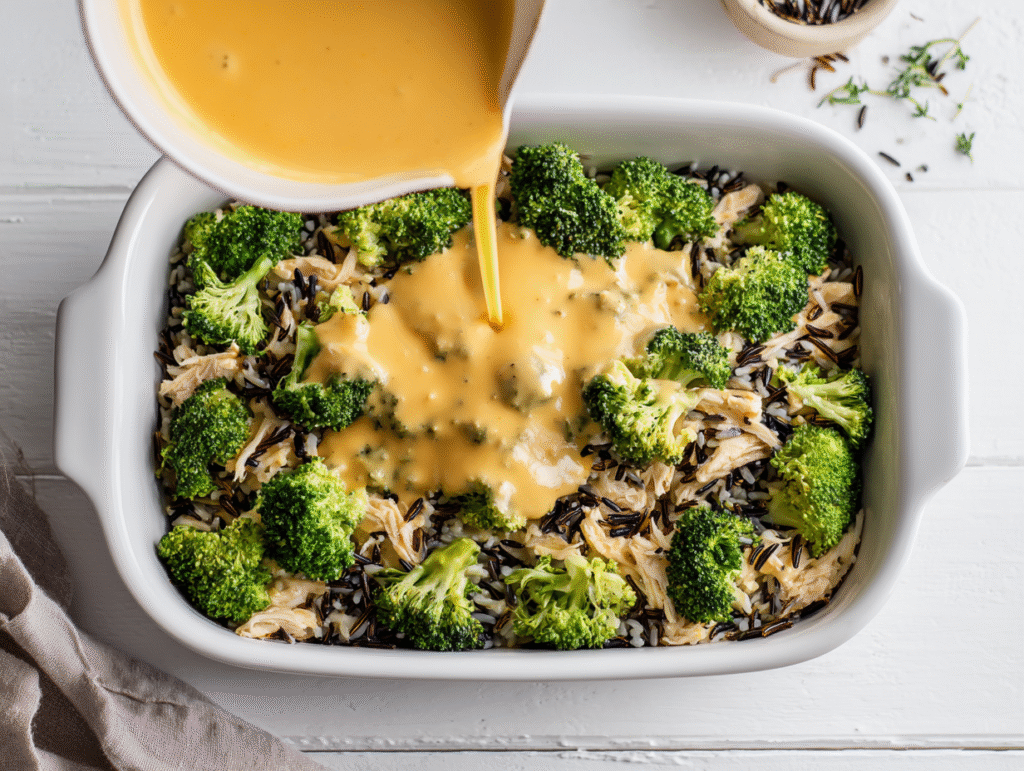 Chicken Broccoli and Wild Rice Casserole (Easy & Creamy!)